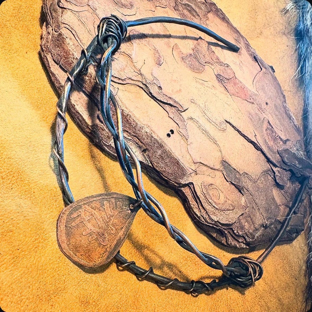 Neolithic Deer Copper Choker – Hand-etched Reclaimed Copper | Ancient ...