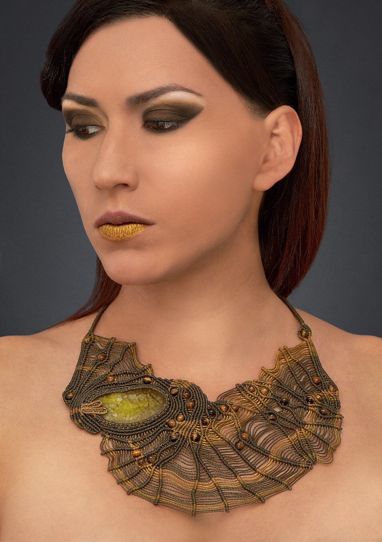 Witchy Macrame Necklace for Burning Man. Wiccan and Primitive Statement ...