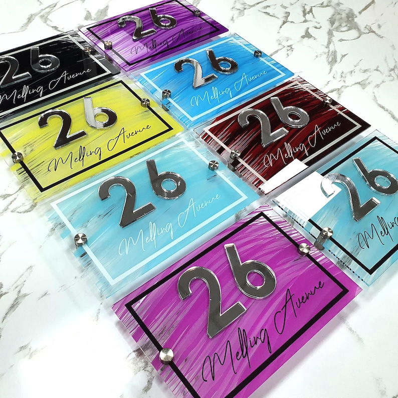 House Number Sign 3d Orange Printed Address Door Signage | Etsy