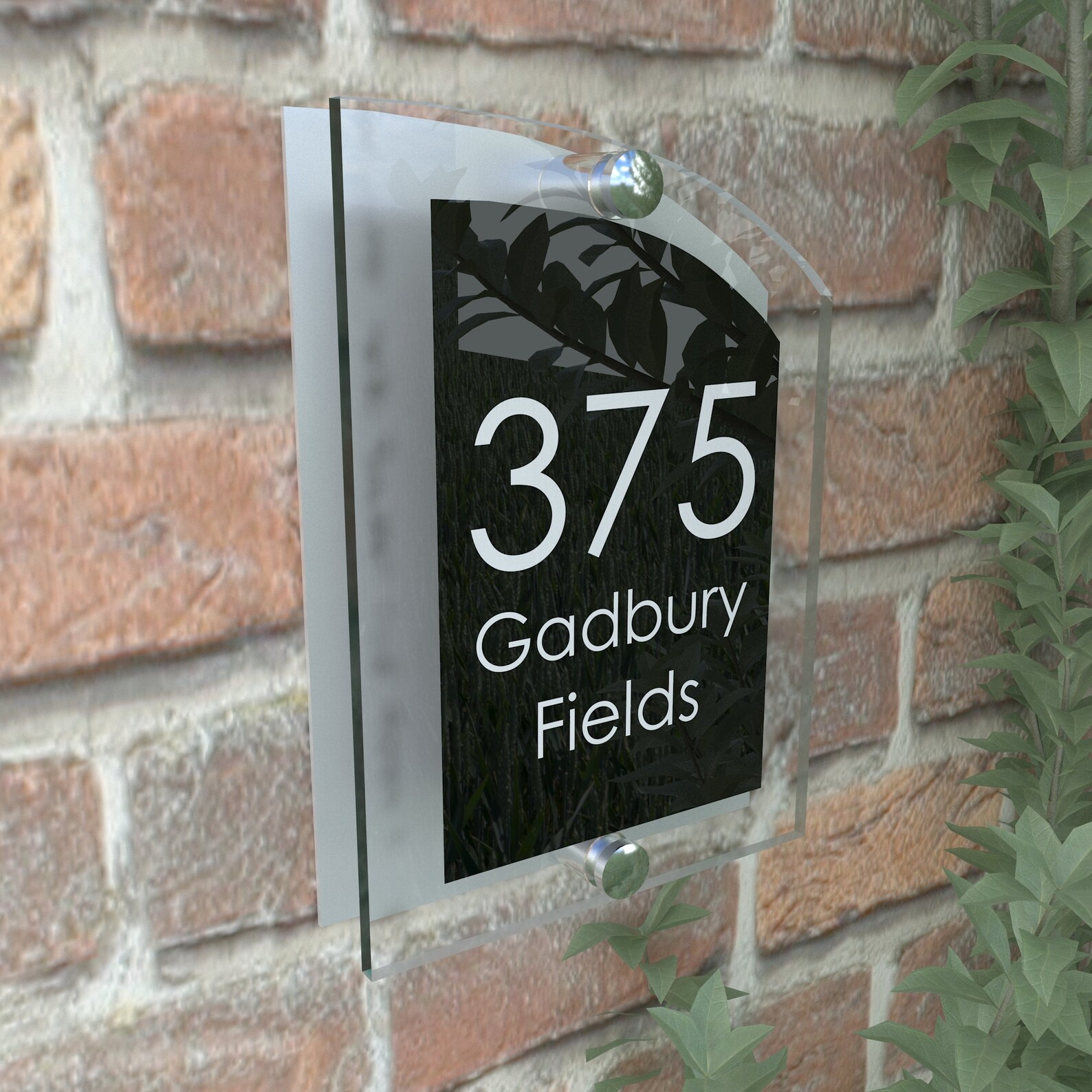 Modern Contemporary Property Number Door Sign Plaque (ARCA5-27WB-S-C ...