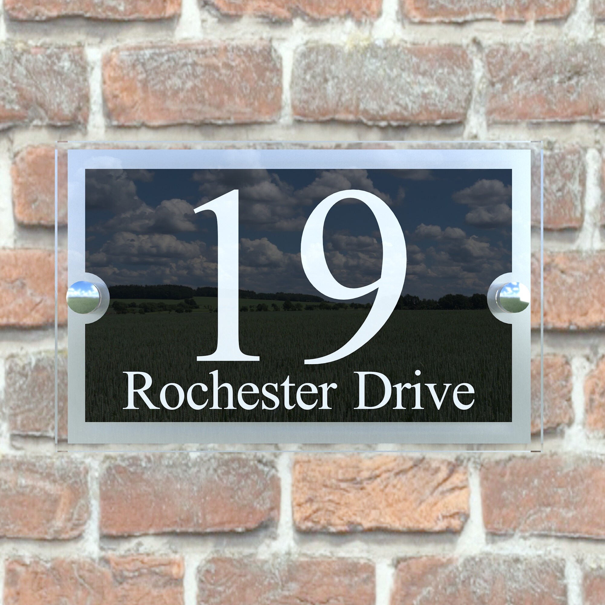 Acrylic & Aluminium Personalised Wall Plaque House Number - Etsy UK