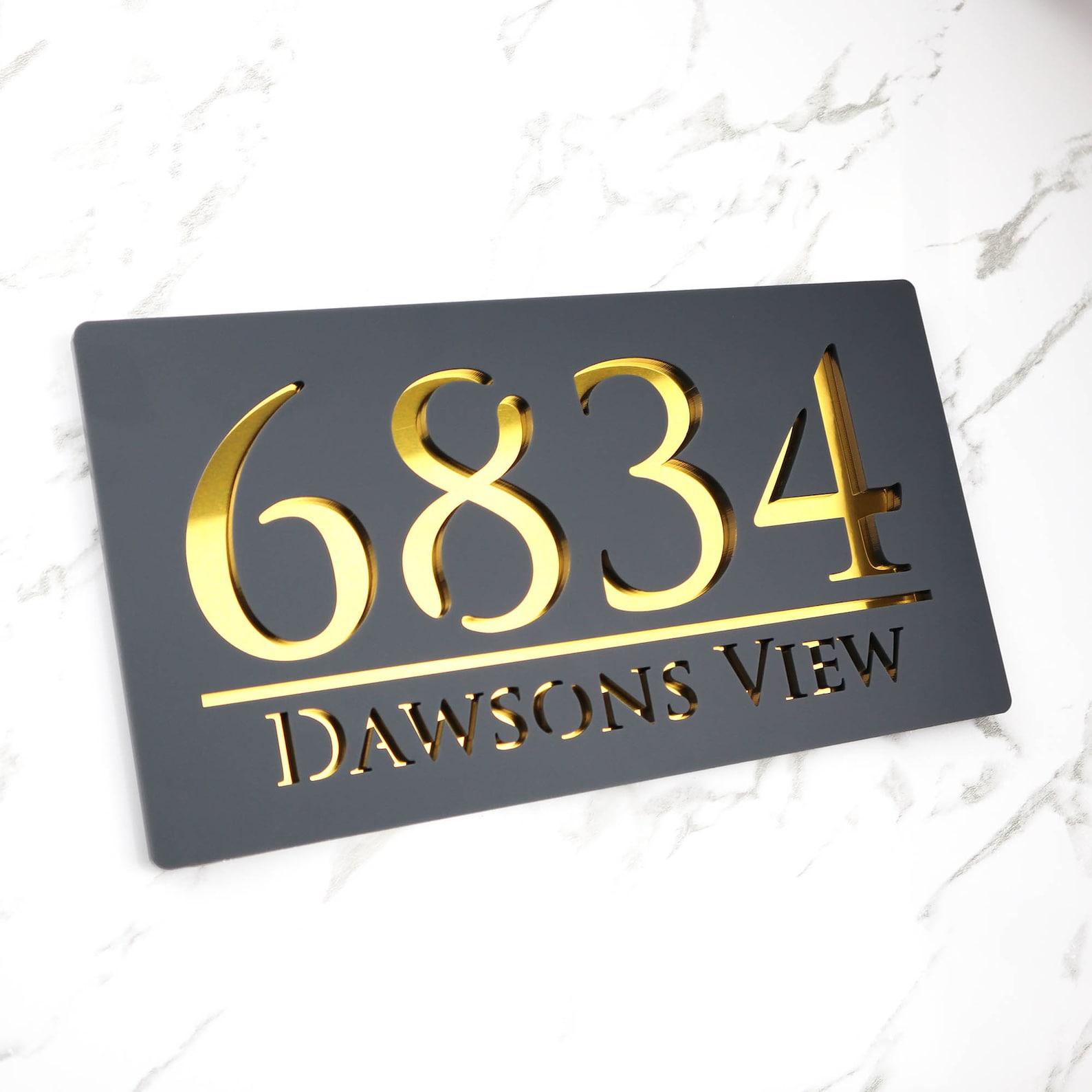 K Smart Sign Bellissima H3 Laser Cut Matt Gray Plaques & - Etsy UK