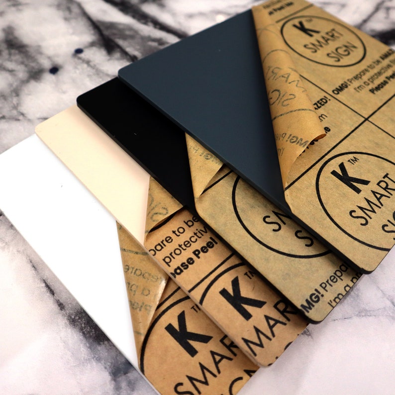 K Smart Sign | Bellissima S1 F31 | Laser Cut Matt Grey & Rose Gold ...