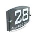 K Smart Sign Modern House Signs Plaque Door Number Street Glass Effect ...