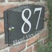 K Smart Sign Modern House Signs Plaque Door Number Street Glass Effect ...