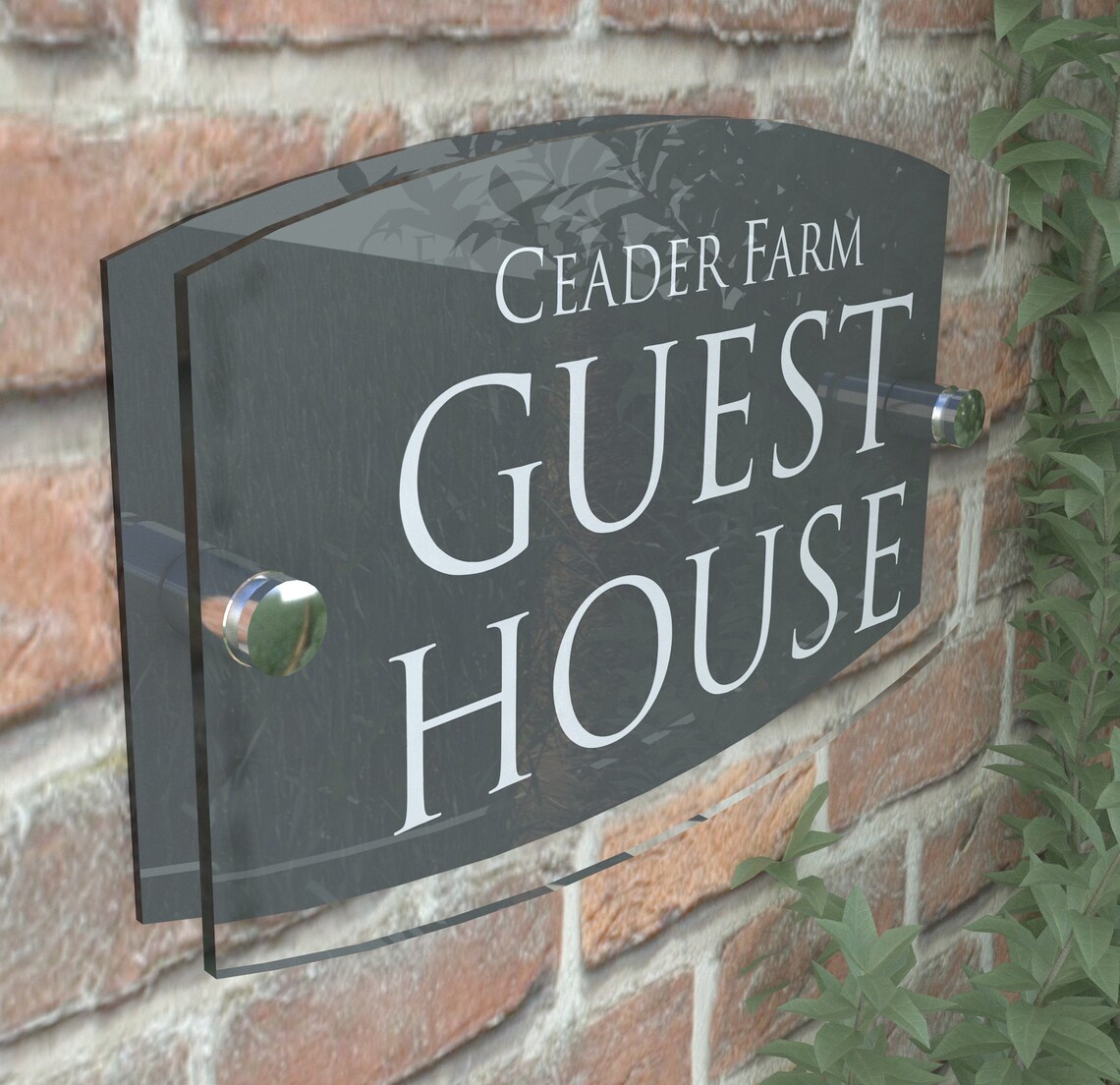 K Smart Sign Modern House Signs Plaque Door Number Street | Etsy UK