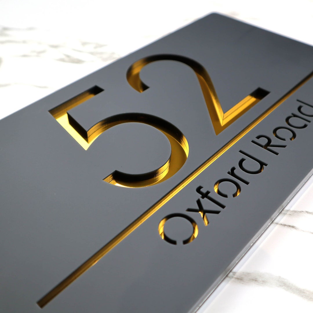 K Smart Sign | Bellissima H3 | Laser Cut Matt Dark Gray Anthracite ...