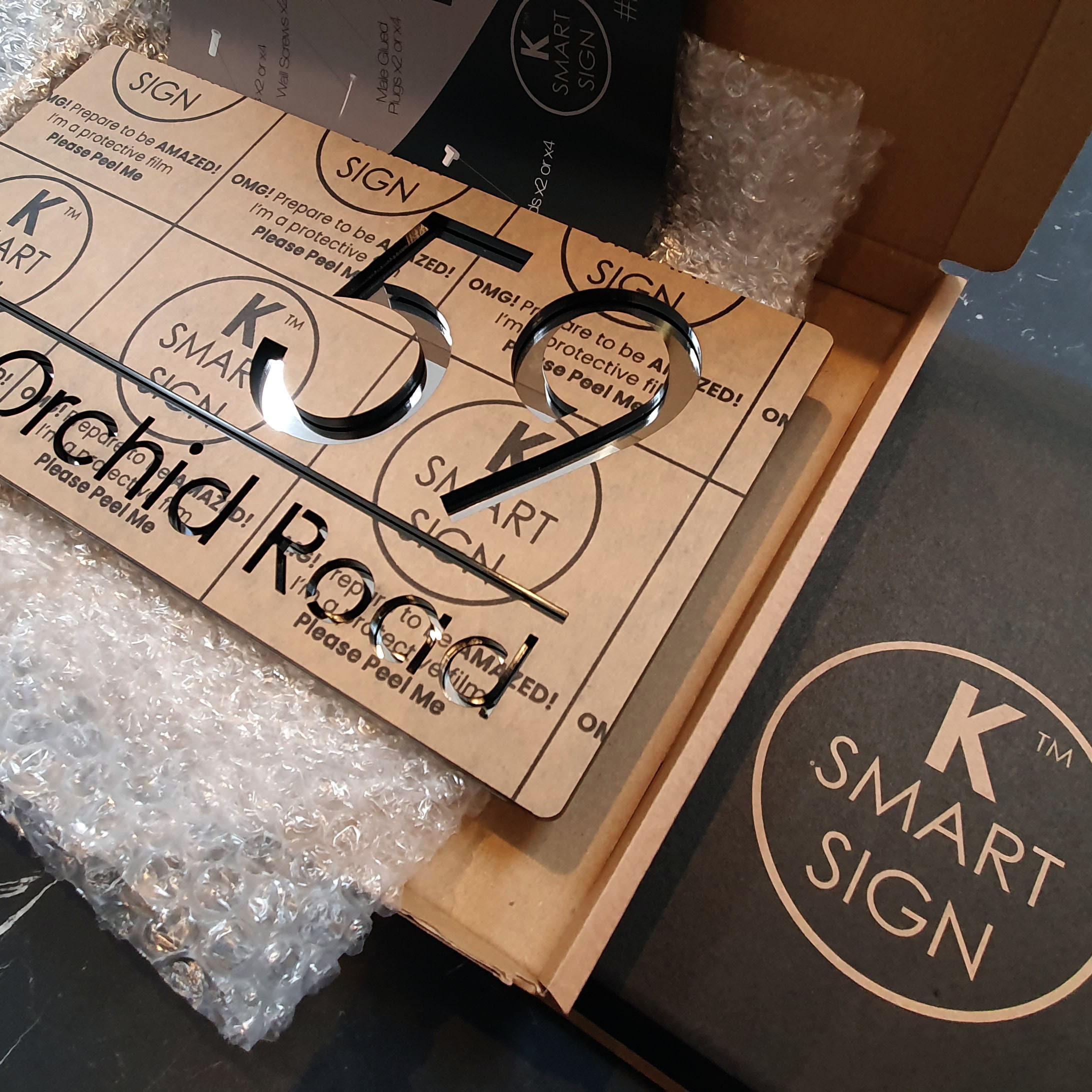 K Smart Sign Bellissima H2 Laser Cut Matt Black Plaques & | Etsy Australia