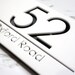 K Smart Sign | Laser Cut Matt White & Black Marble Personalised Door ...