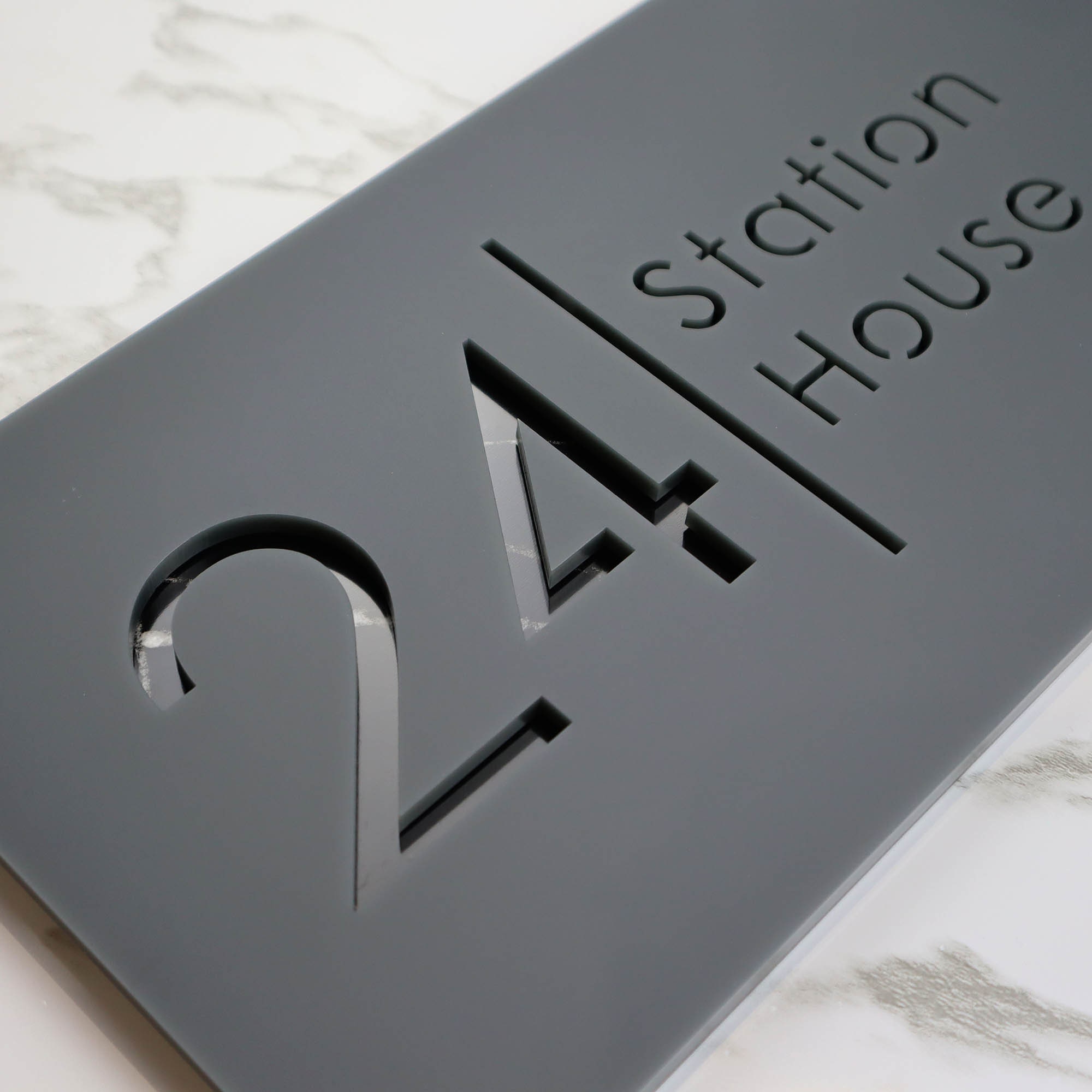K Smart Sign Bellissima H2 Laser Cut Matt Dark Gray - Etsy