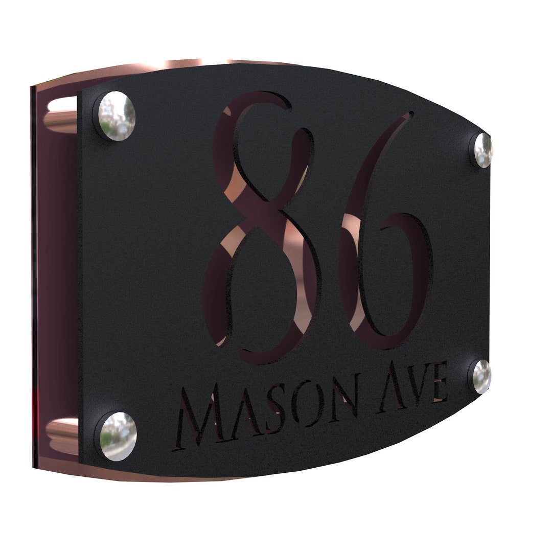 K Smart Sign | Carino | Laser Cut House Signs Numbers Matt Black ...