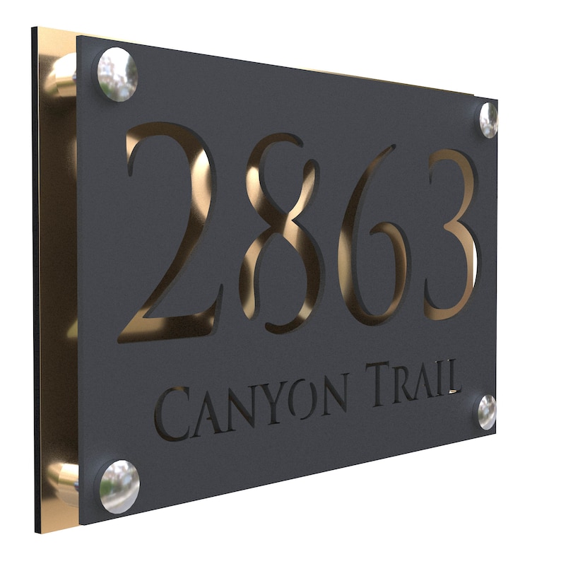 K Smart Sign Simpatico Laser Cut House Door Numbers Matt - Etsy