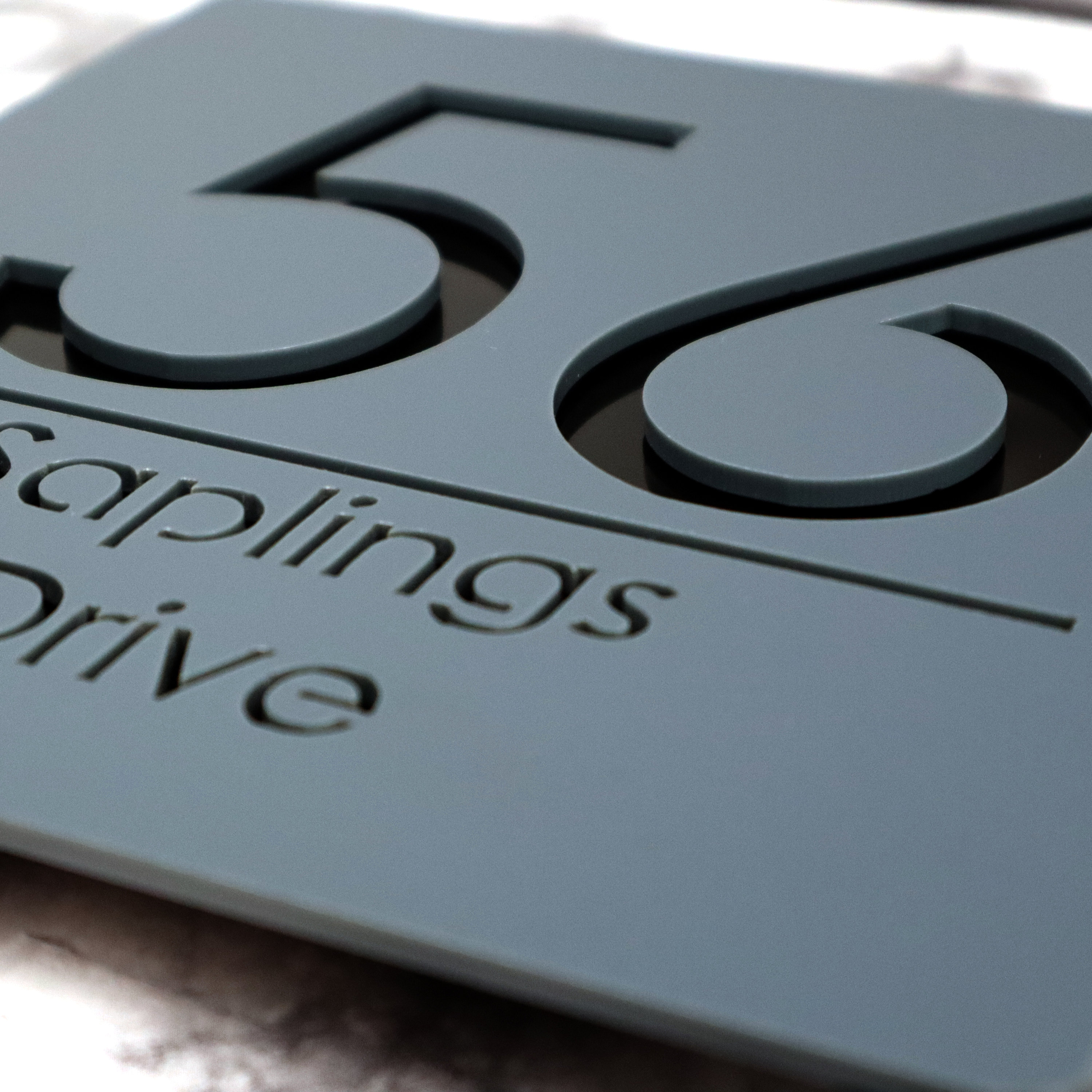 K Smart Sign | Bellissima S1 F31 | Laser Cut Matt Grey & Gloss Black ...