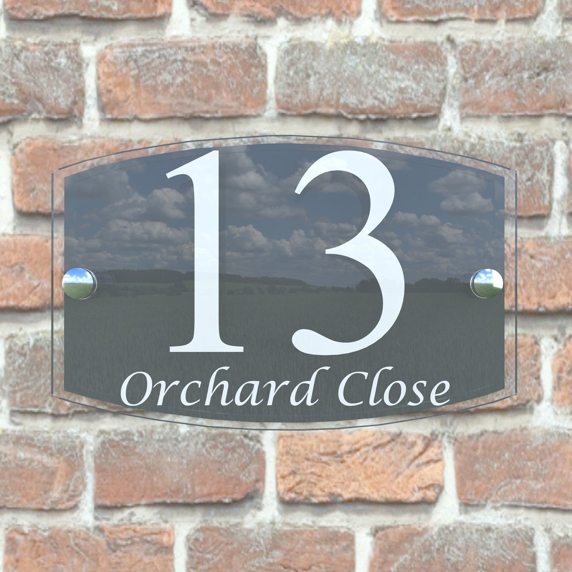 K Smart Sign Modern House Signs Plaque Door Number Street | Etsy UK