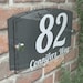 K Smart Sign Modern House Signs Plaque Door Number Street Glass Effect ...