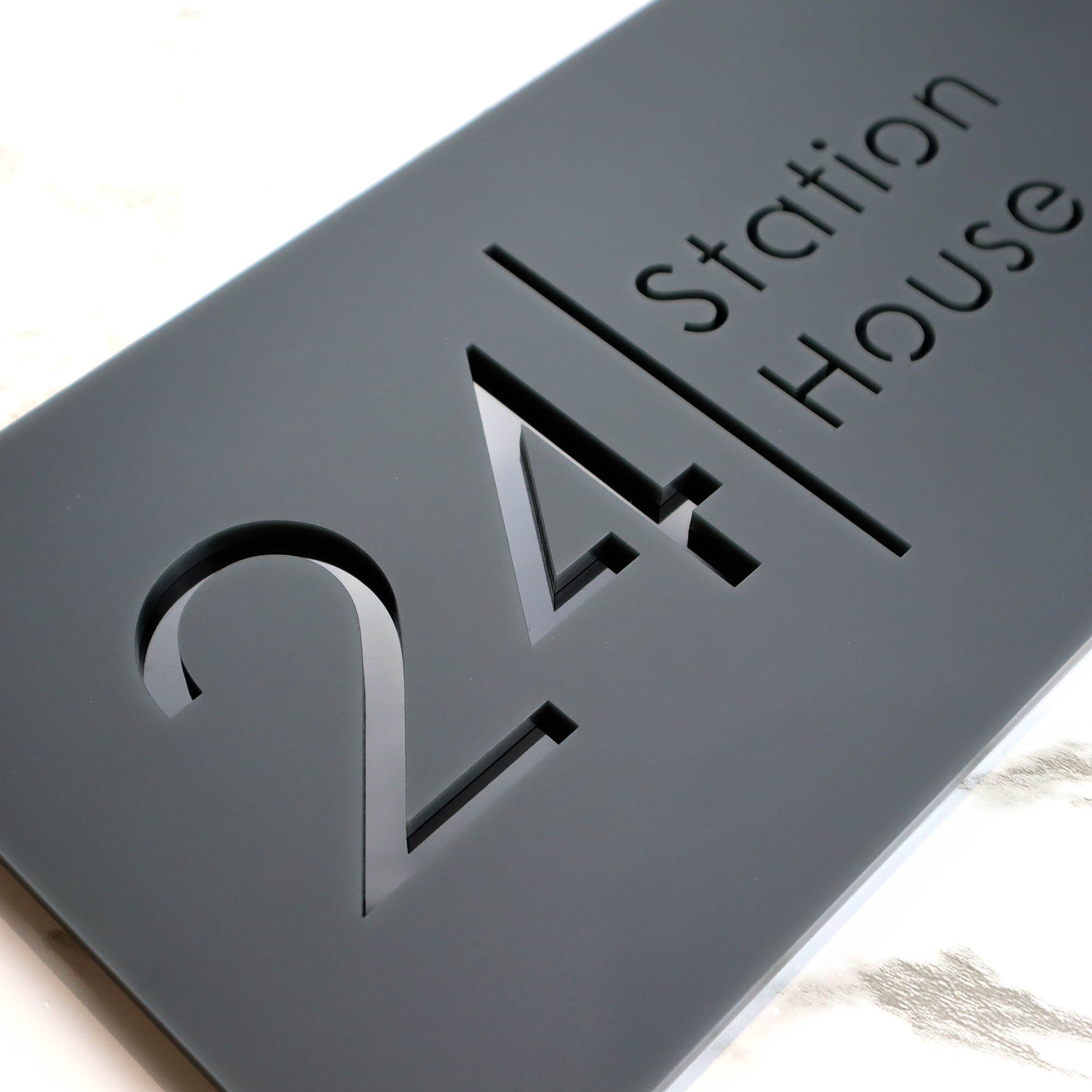 K Smart Sign Bellissima H2 Laser Cut Matt Dark Gray - Etsy UK
