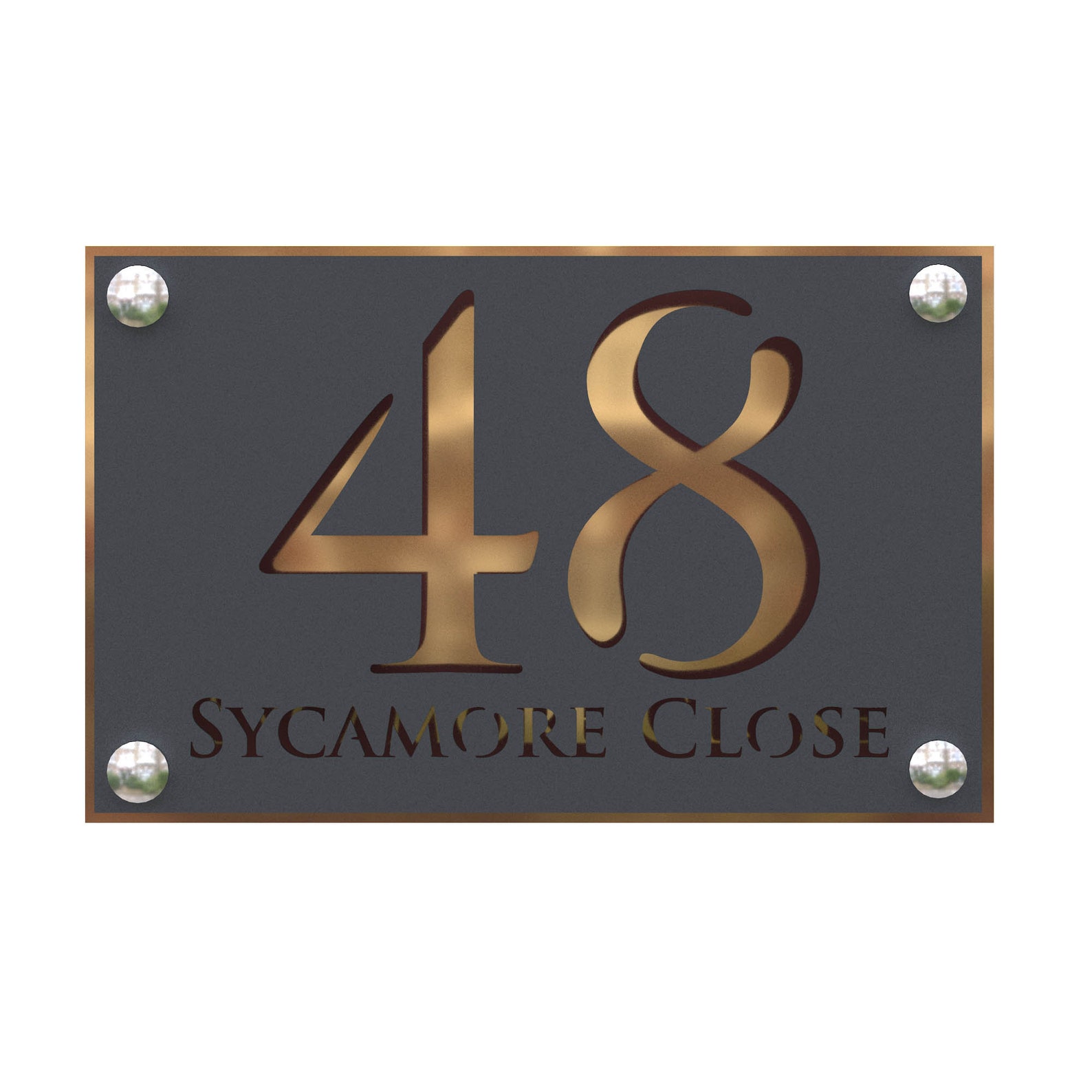 K Smart Sign | Simpatico | Laser Cut House Door Number Matt Gray ...