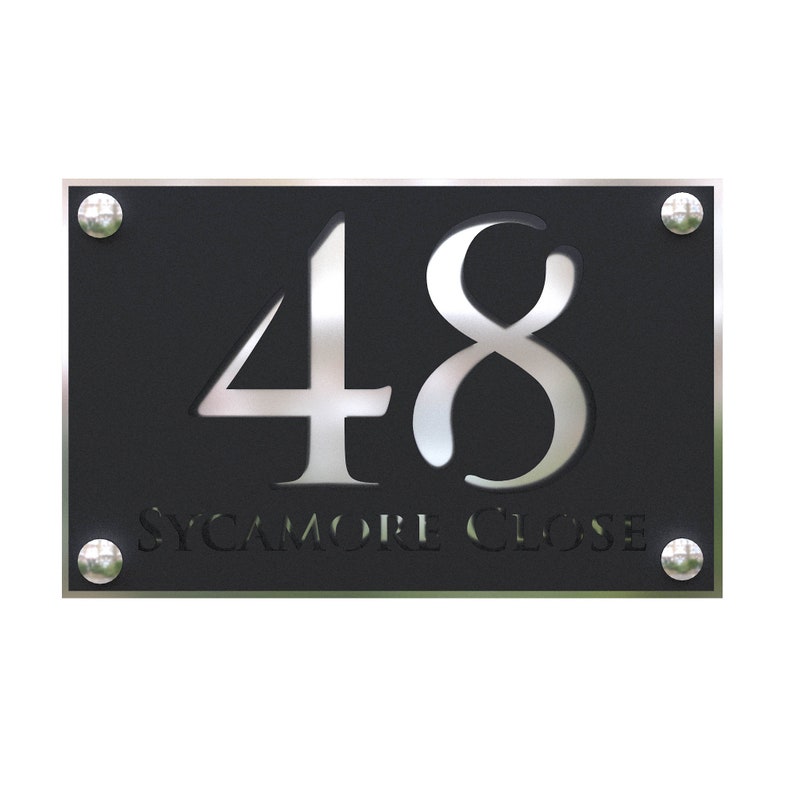 K Smart Sign Simpatico Laser Cut House Door Numbers Matt - Etsy UK