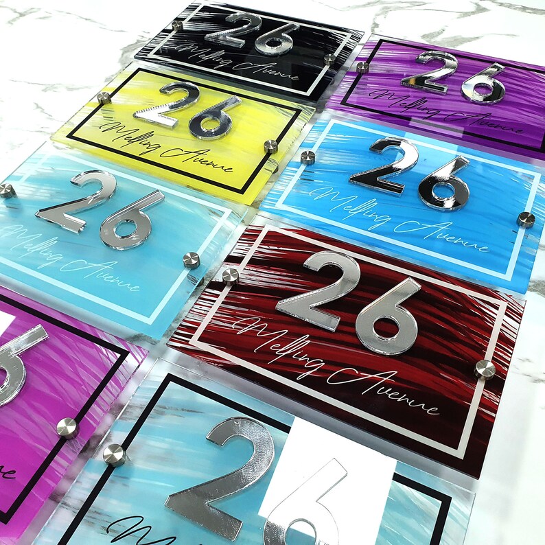 House Number Sign 3d Teal Printed Address Door Signage - Etsy