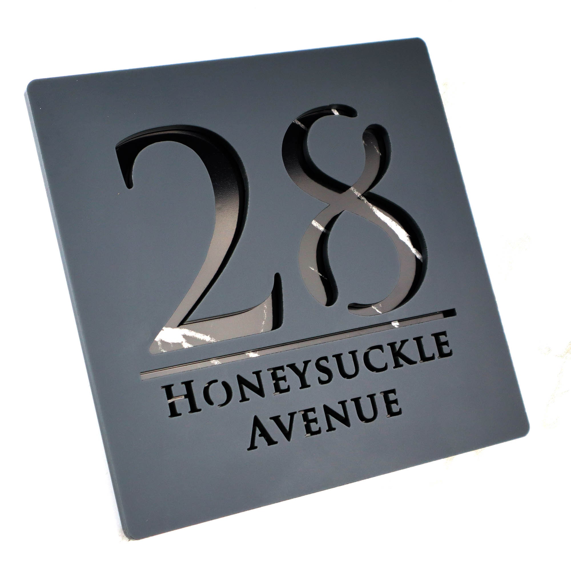 K Smart Sign Bellissima S1 Laser Cut Matt Gray & Black - Etsy UK