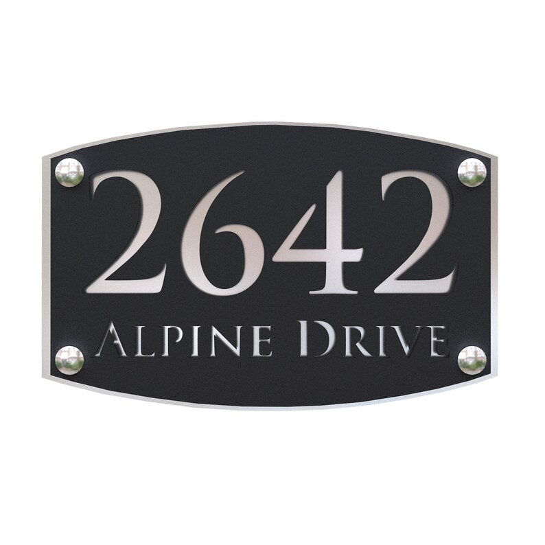 K Smart Sign | Carino | Laser Cut House Signs Number Matt Black Acrylic ...