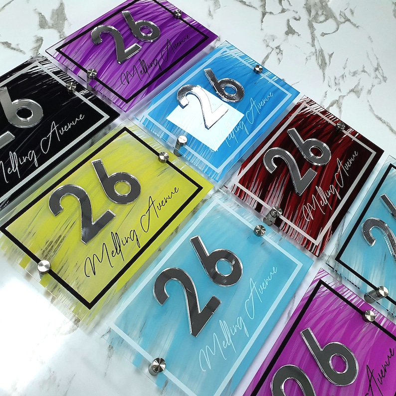 House Number Sign 3d Teal Printed Address Door Signage - Etsy