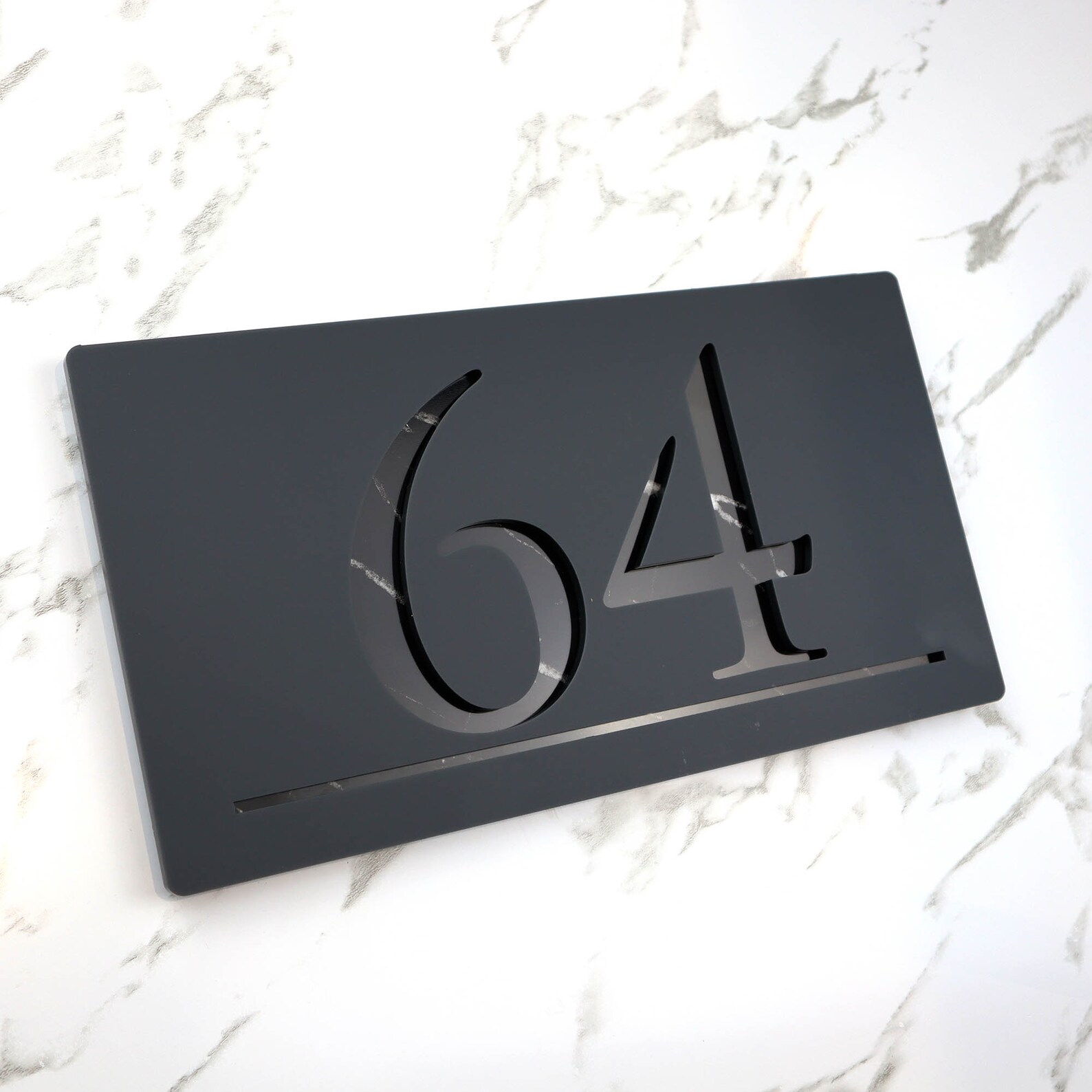 K Smart Sign Bellissima H3 Laser Cut Matt Gray Plaques & - Etsy