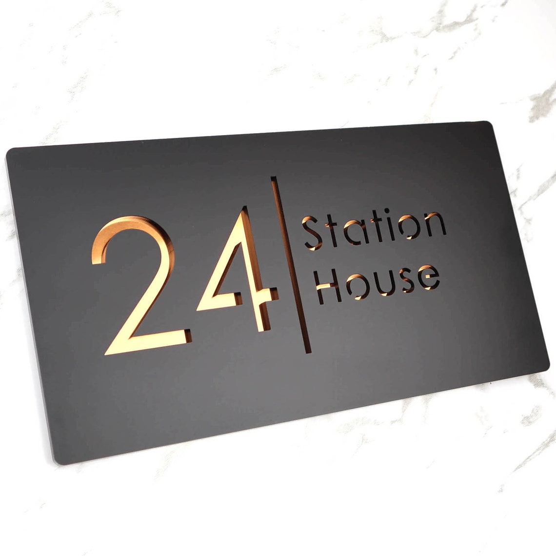 K Smart Sign Bellissima H2 Laser Cut Matt Black Plaques & - Etsy Australia