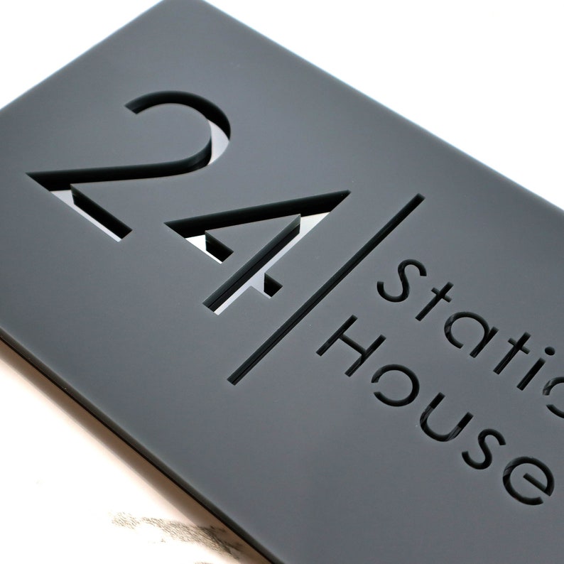 K Smart Sign Bellissima H2 Laser Cut Matt Dark Gray - Etsy UK