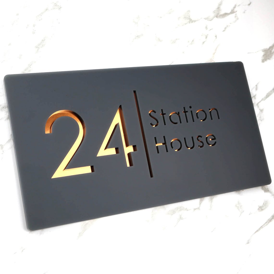 K Smart Sign Bellissima H2 Laser Cut Matt Dark Gray - Etsy