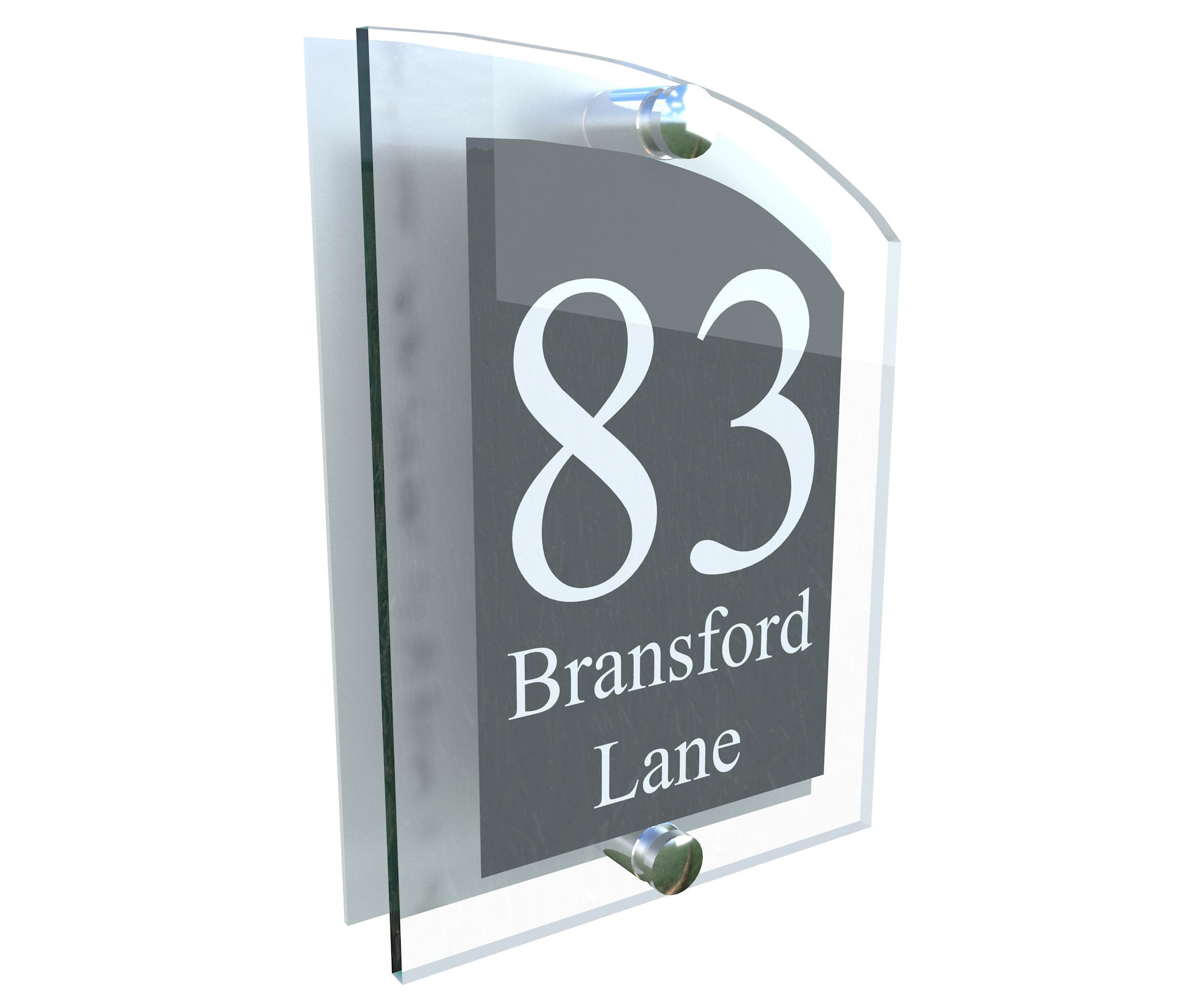 Acrylic & Aluminium Personalised Wall Plaque House Number | Etsy