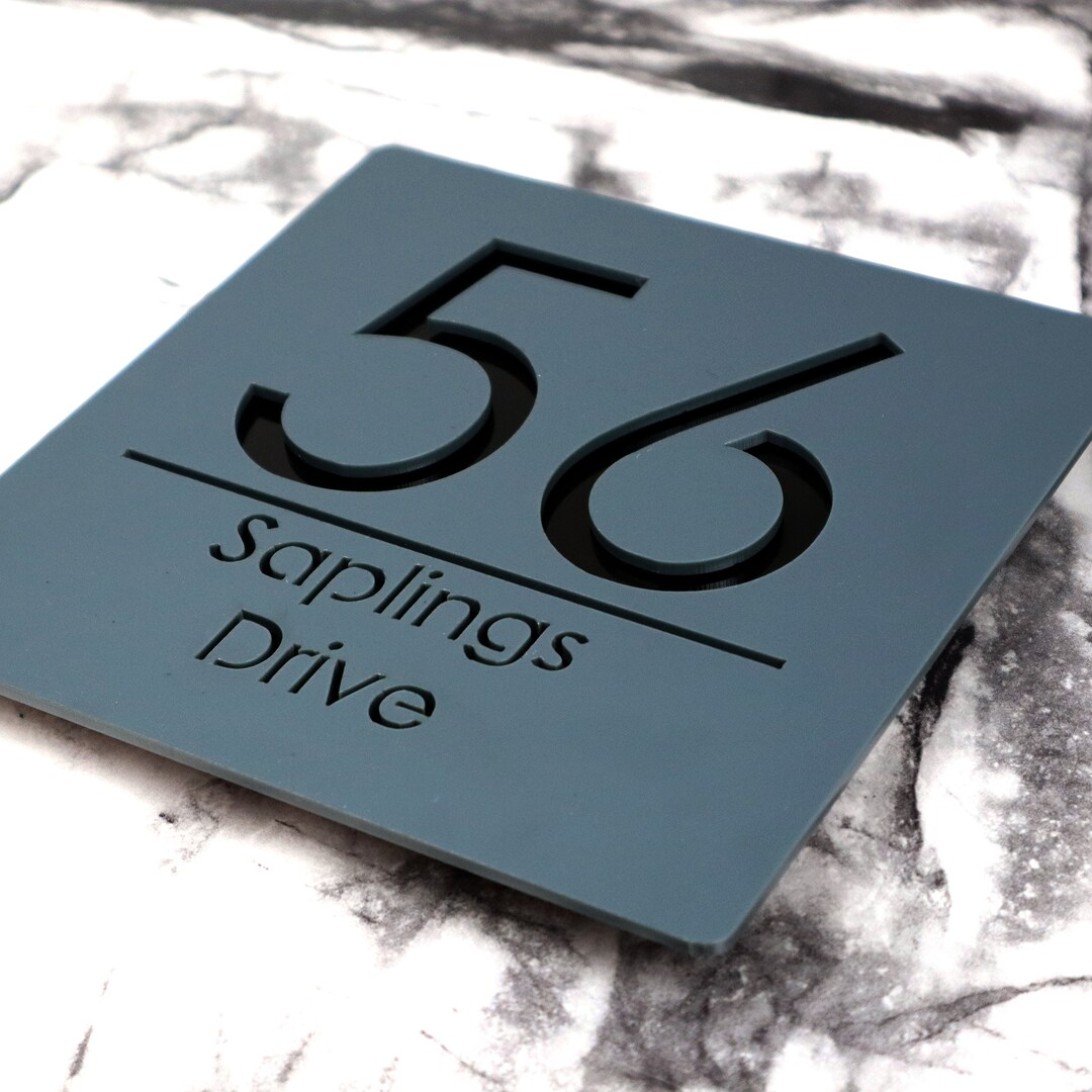 K Smart Sign | Bellissima S1 F31 | Laser Cut Matt Grey & Gloss Black ...
