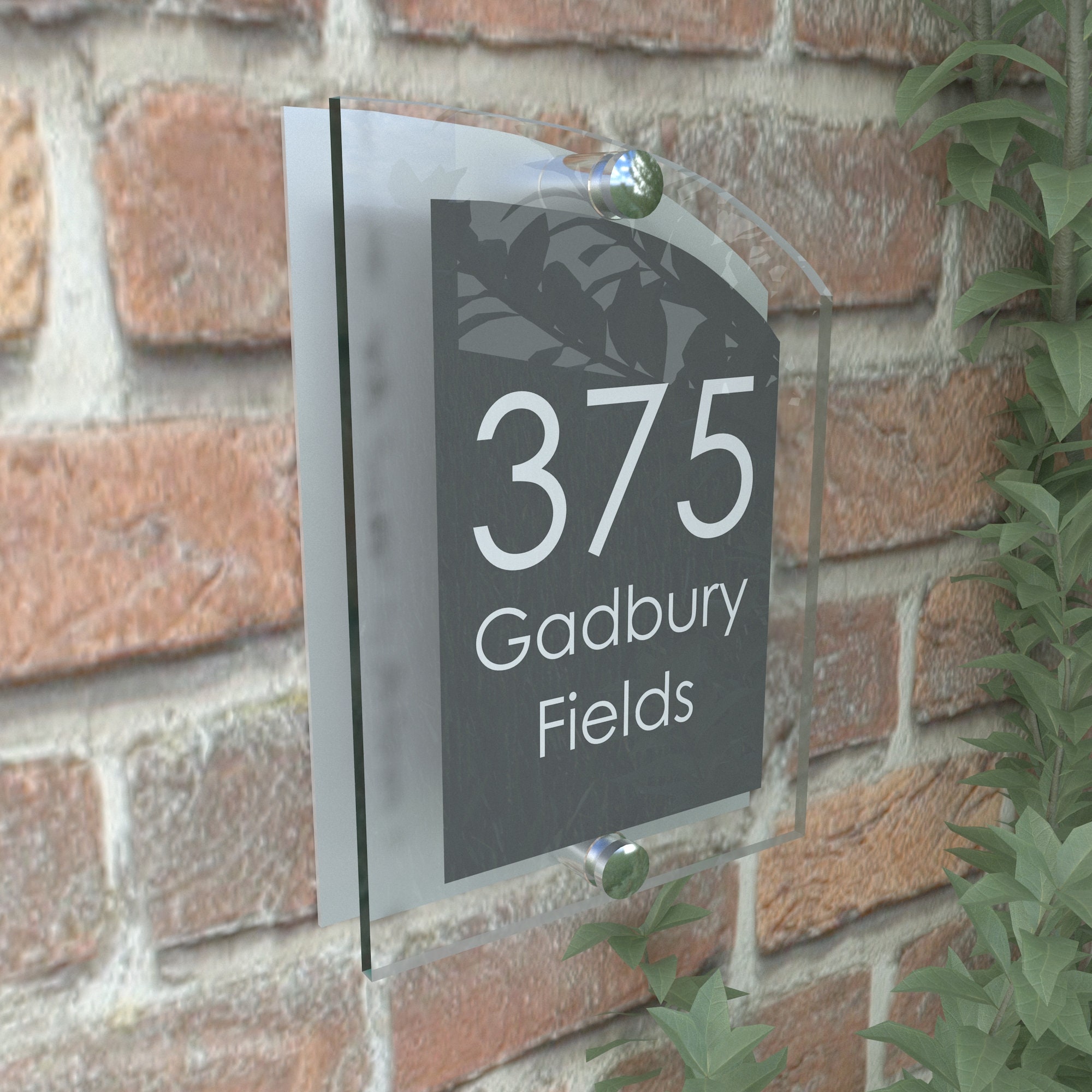 Acrylic & Aluminium Personalised Wall Plaque House Number - Etsy UK