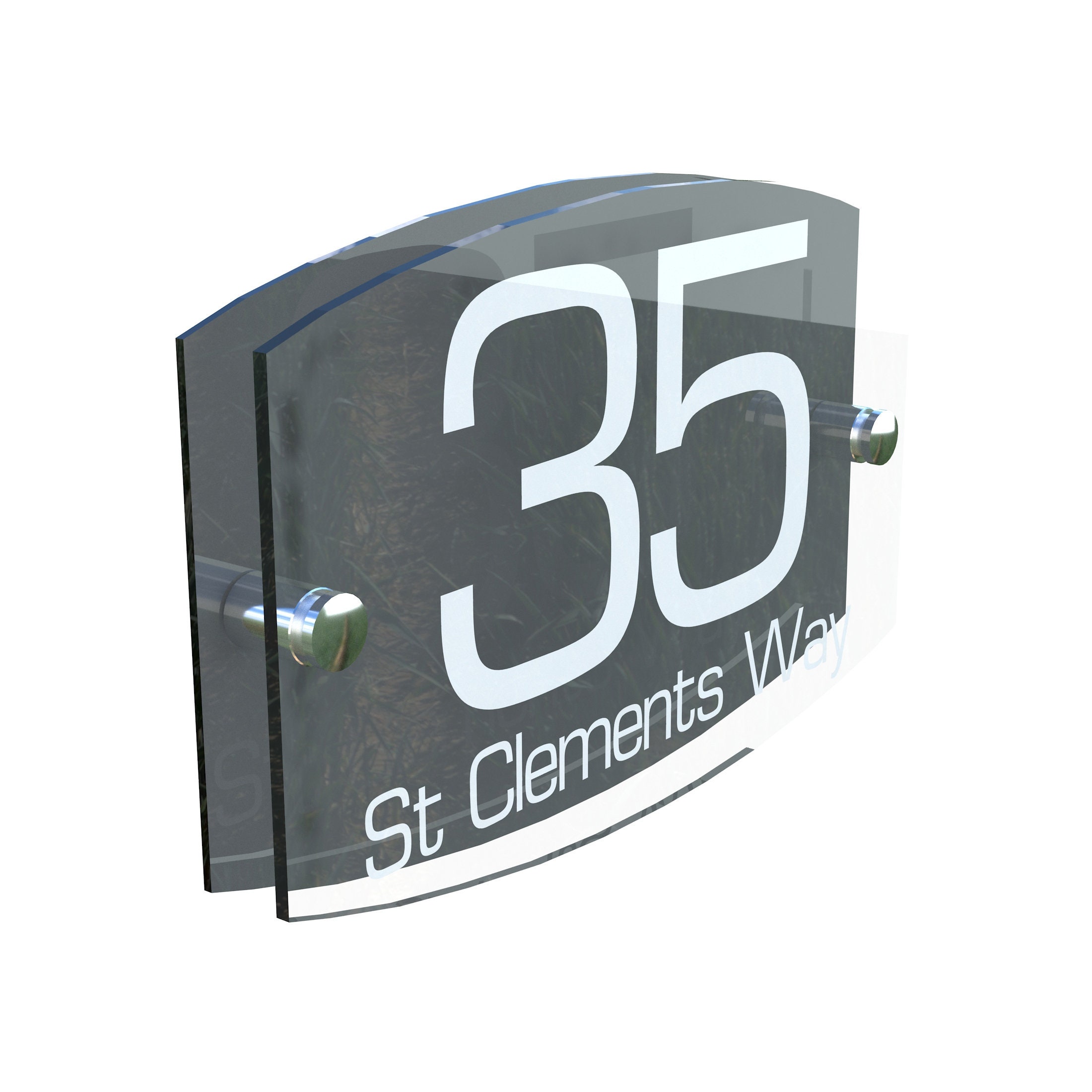 K Smart Sign Modern House Signs Plaque Door Number Street - Etsy Australia