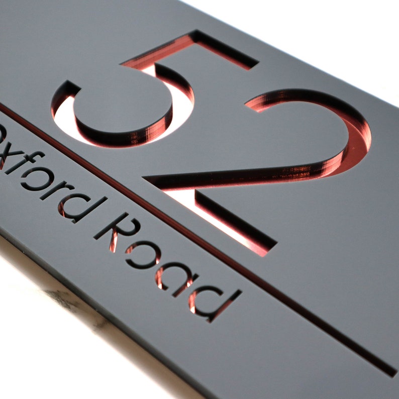 K Smart Sign | Bellissima H3 | Laser Cut Matt Dark Gray Anthracite ...