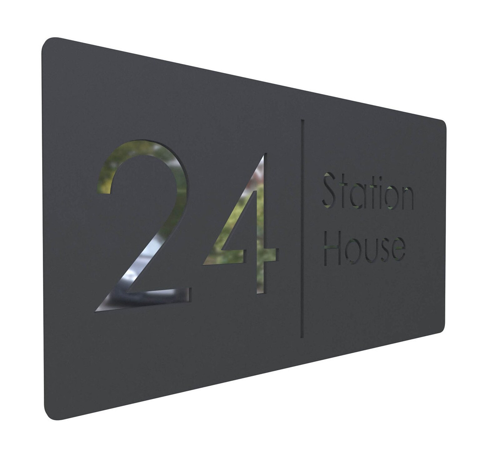 K Smart Sign Bellissima H2 Laser Cut Matt Dark Gray | Etsy UK