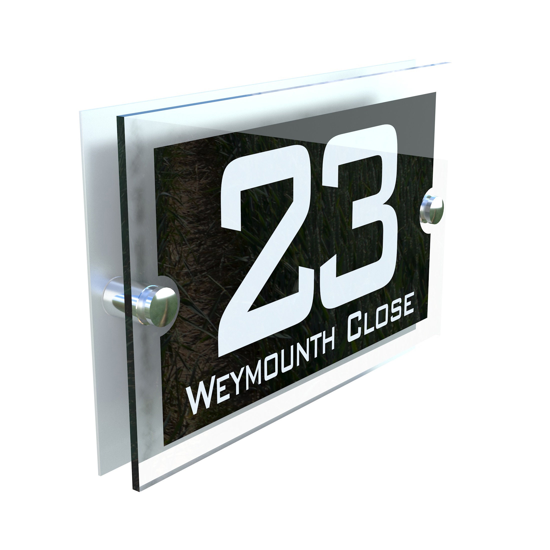Acrylic & Aluminium Personalised Wall Plaque House Number - Etsy
