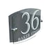 K Smart Sign Modern House Signs Plaque Door Number Street Glass Effect ...