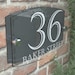 K Smart Sign Modern House Signs Plaque Door Number Street Glass Effect ...