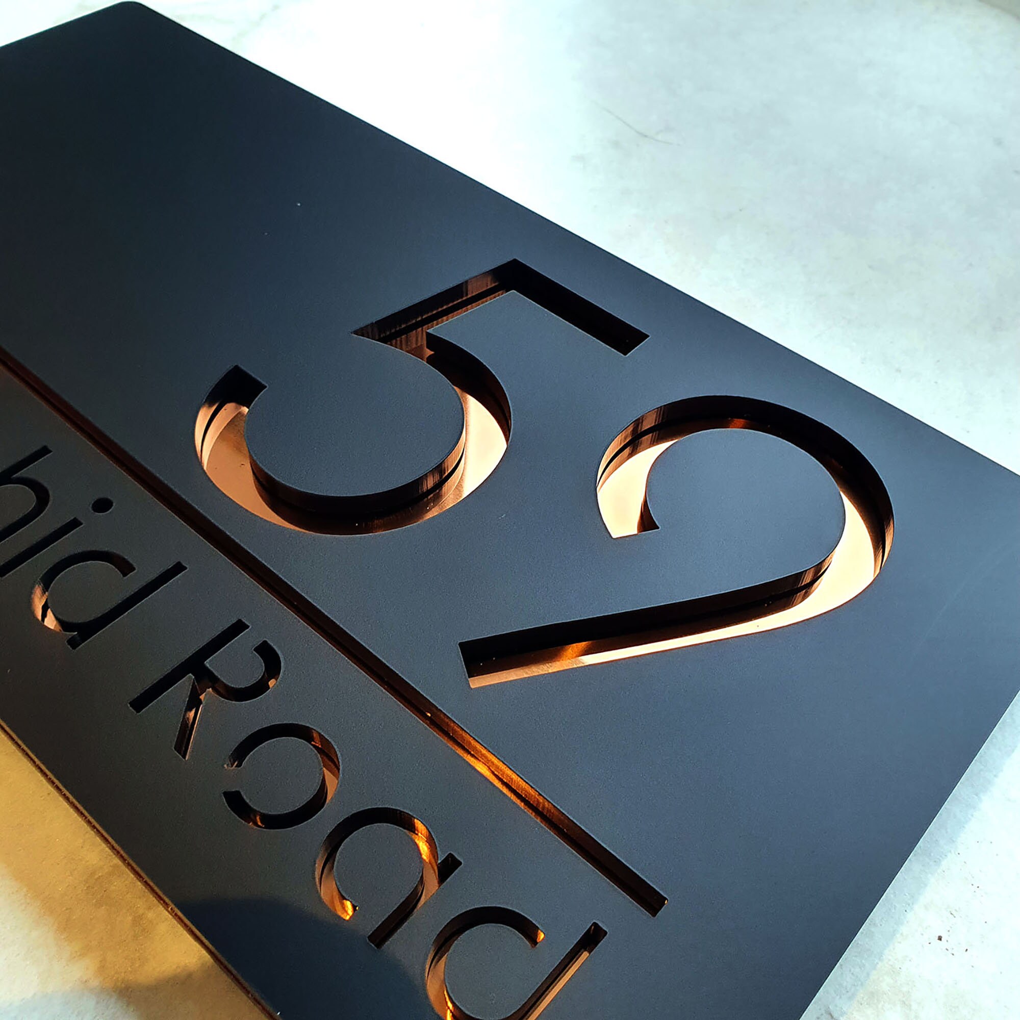 K Smart Sign Bellissima H1 Laser Cut Matt Black Plaques & | Etsy UK