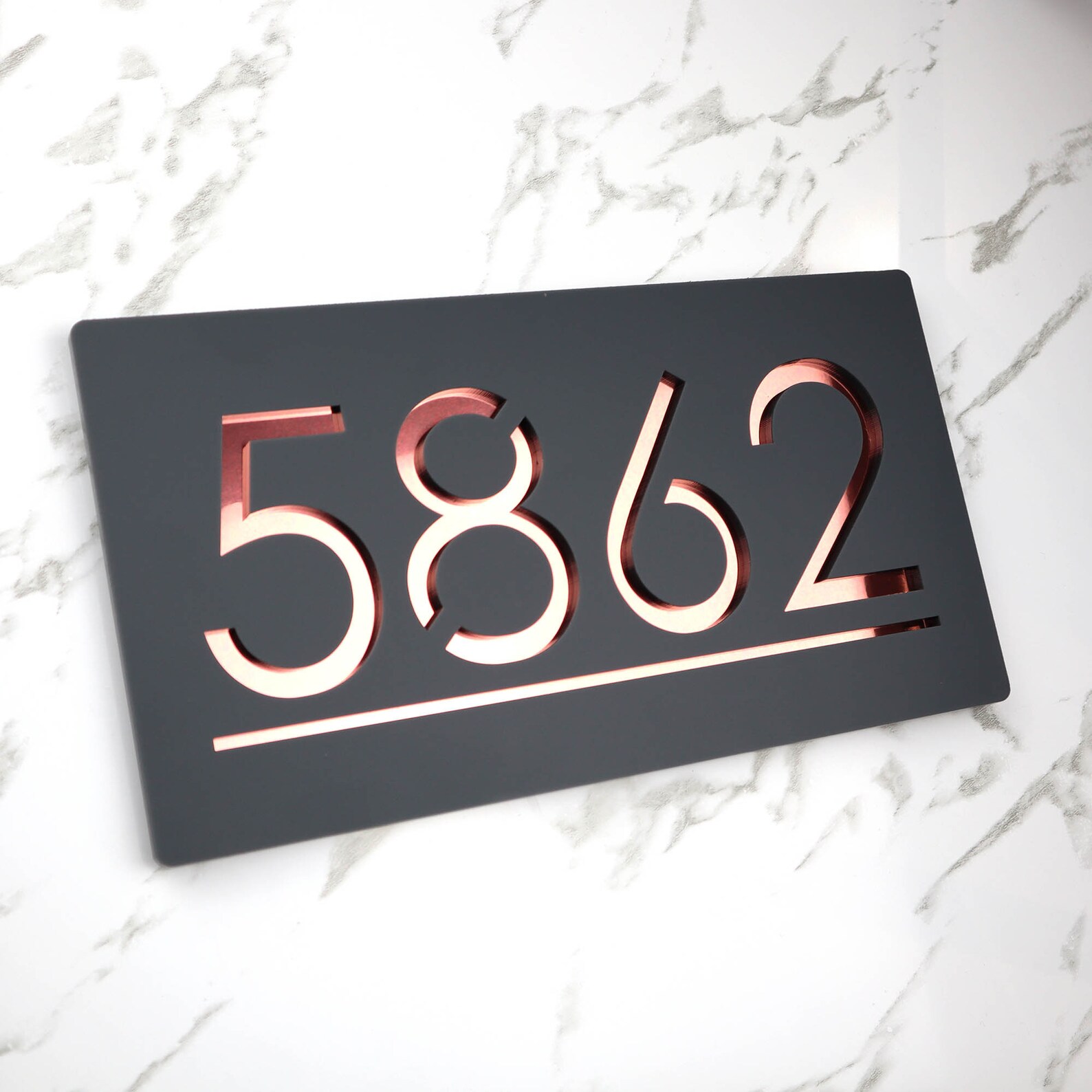 K Smart Sign | Bellissima H3 | Laser Cut Matt Dark Gray Anthracite ...