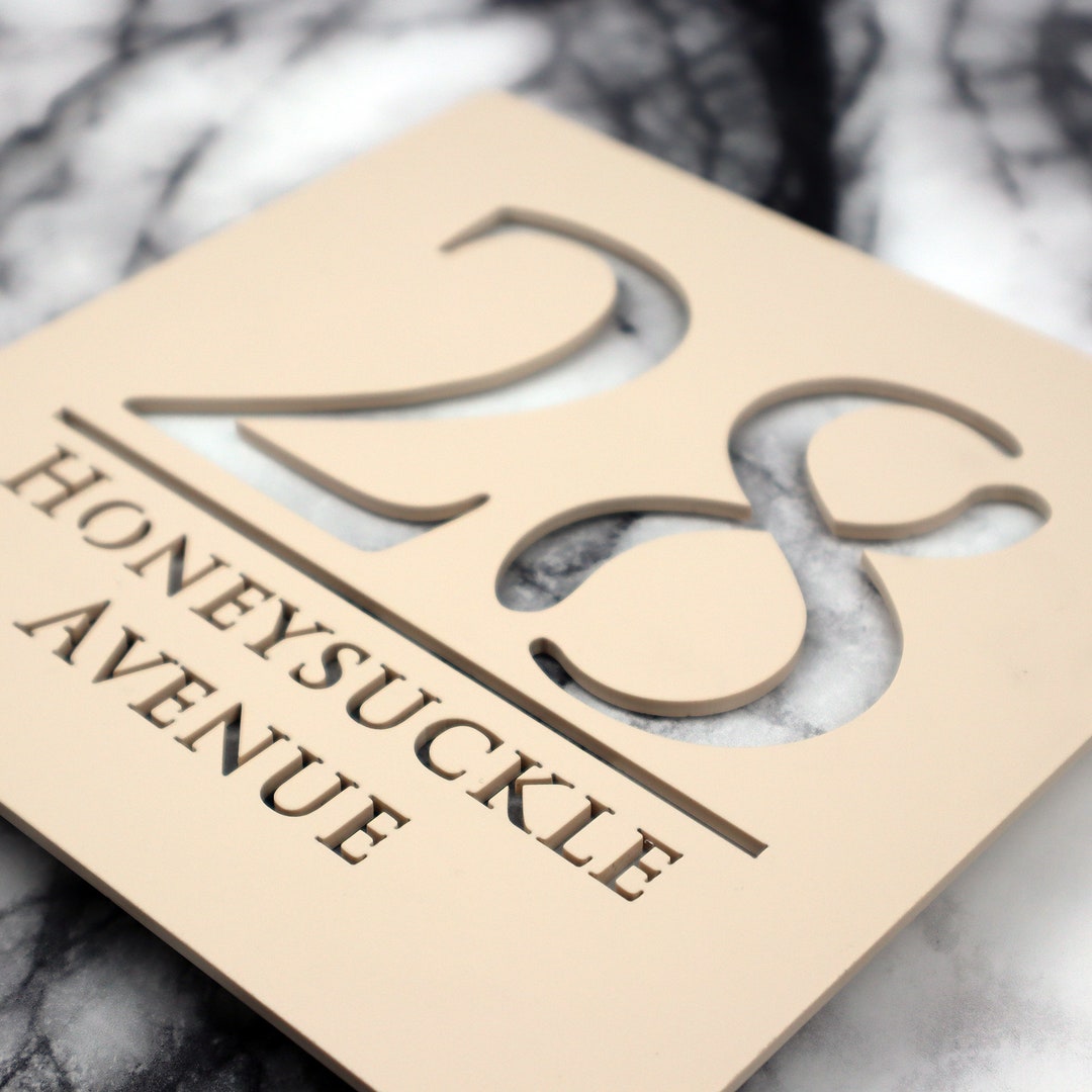 K Smart Sign | Bellissima S1 | Laser Cut Beige Khaki Cream & White ...