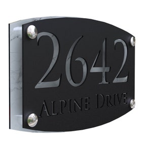 K Smart Sign | Carino | Laser Cut House Signs Numbers Matt Black ...