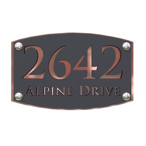 K Smart Sign | Carino | Laser Cut Grey House Signs Numbers Matt Gray ...