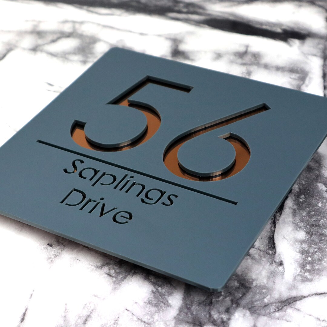K Smart Sign | Bellissima S1 F31 | Laser Cut Anthracite & Copper Mirror ...