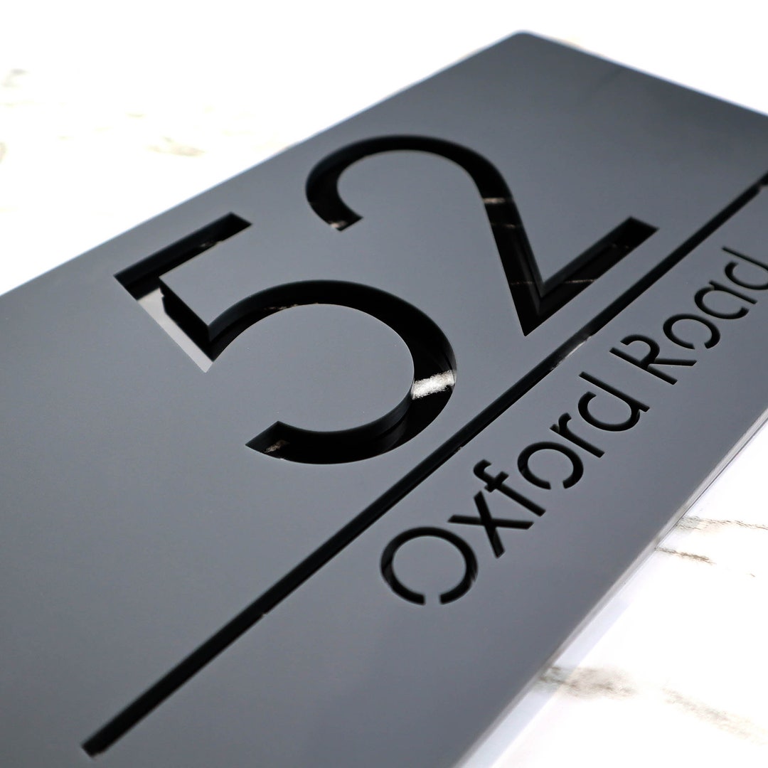 K Smart Sign | Bellissima H3 | Laser Cut Matt Dark Gray Anthracite ...