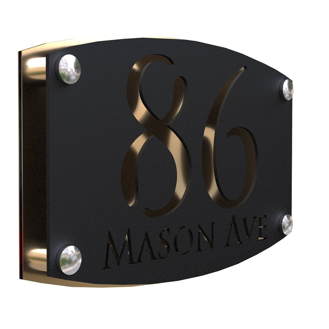 K Smart Sign | Carino | Laser Cut House Signs Numbers Matt Black ...
