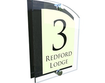 K Smart Sign Modern House Signs Plaque Door Number Street - Etsy UK