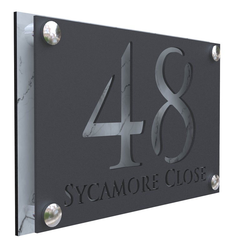 K Smart Sign | Simpatico | Laser Cut 3d House Door Numbers Matt Gray ...