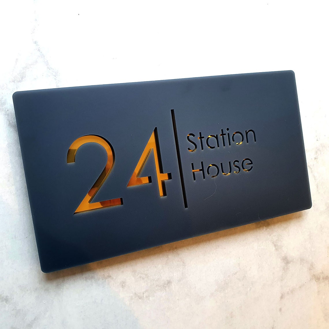 K Smart Sign Bellissima H2 Laser Cut Matt Dark Gray | Etsy